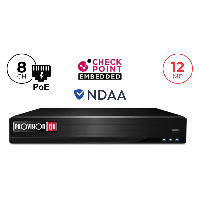 Provision-ISR Stand Alone 8CH OSSIA NVR 12MP - NDAA Compliant - Sight ...