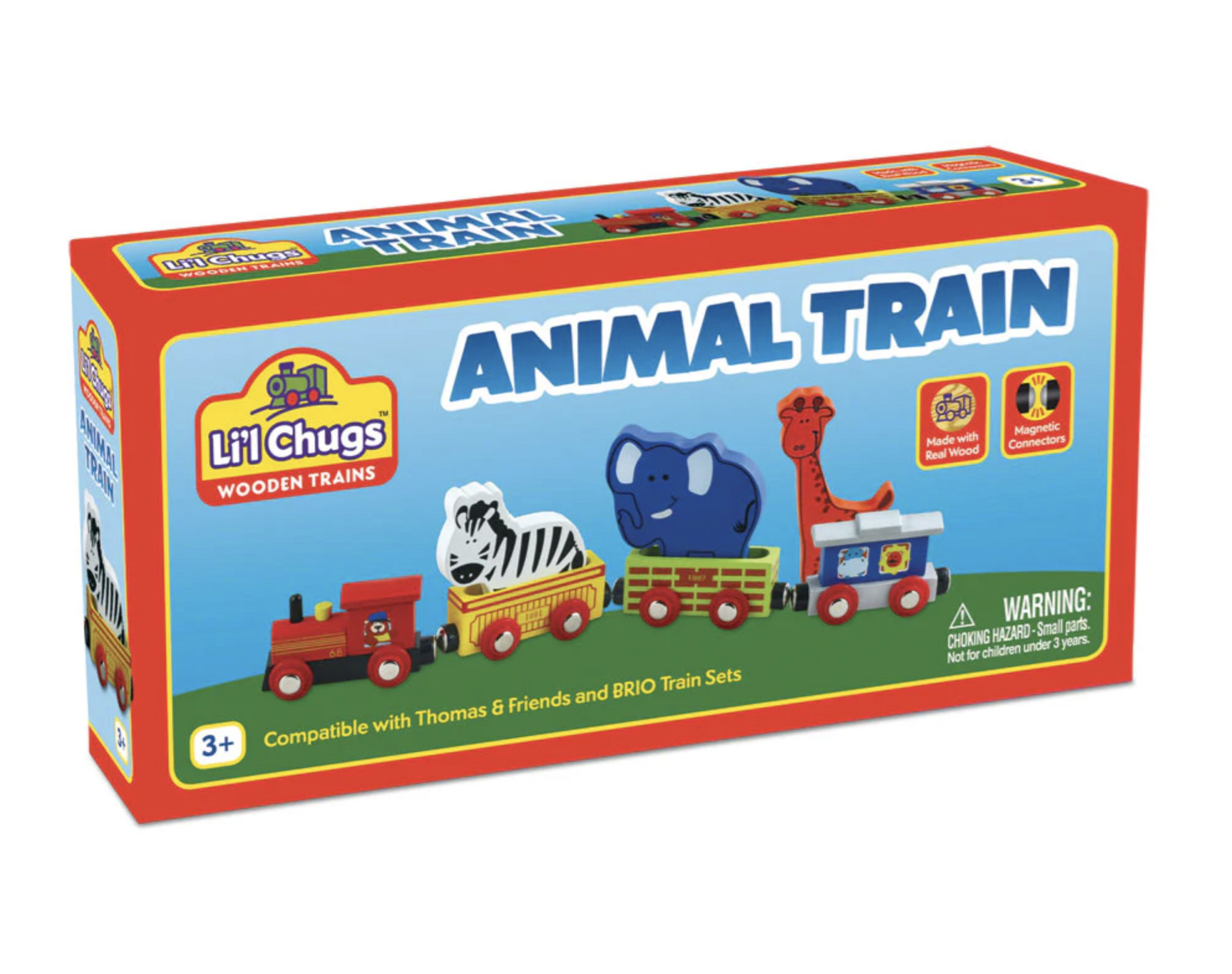 Li'l Chugs Wooden Animal Train Set - Ingenium Boutique