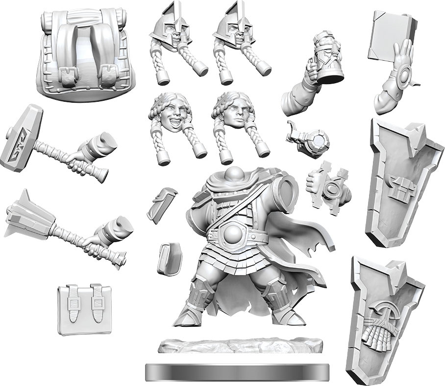 Dungeons & Dragons Frameworks: W01 Dwarf Cleric Female - 3 Gear Studios