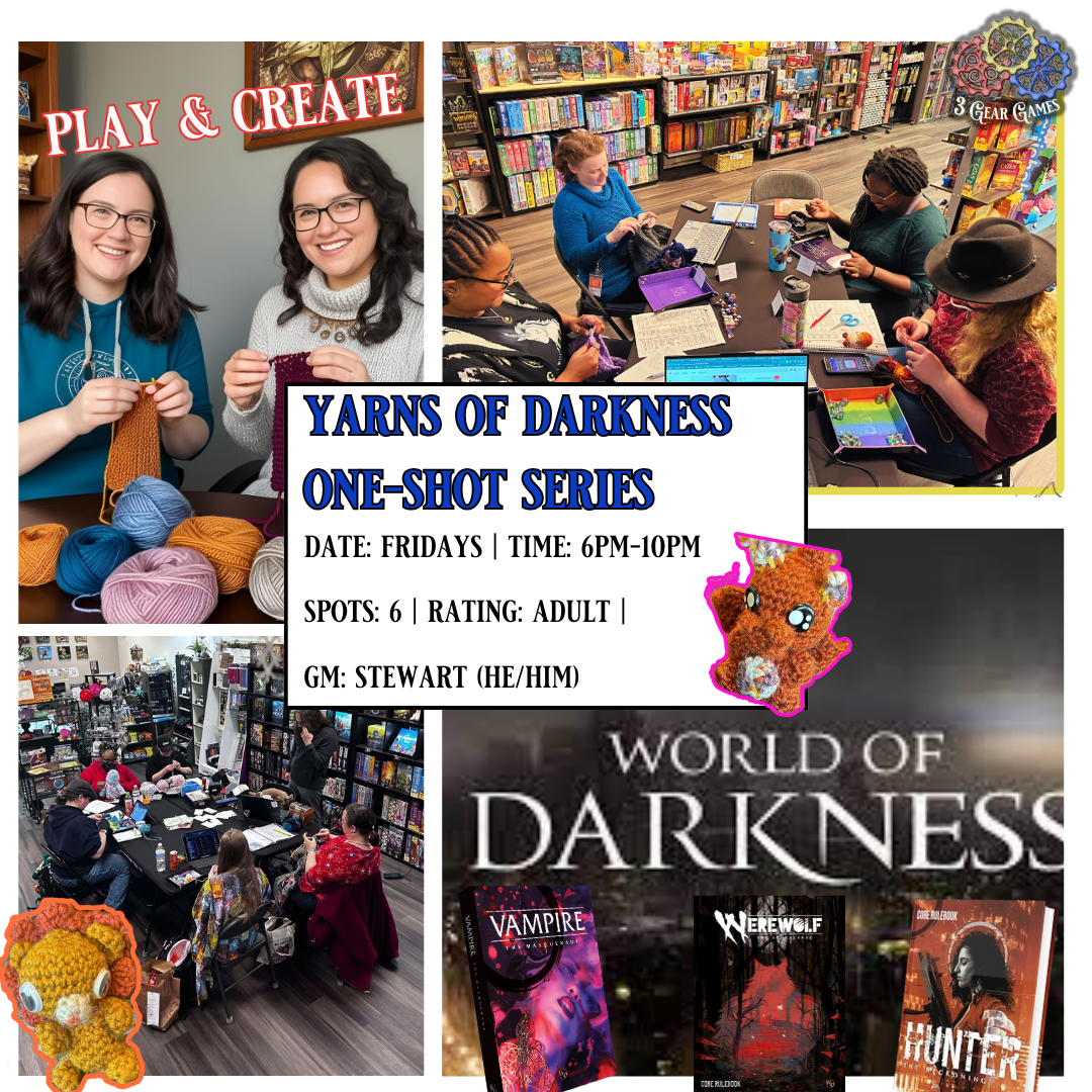 (May) World Of Darkness One-Shot RPG: Yarns Of Darkness - 3 Gear Studios