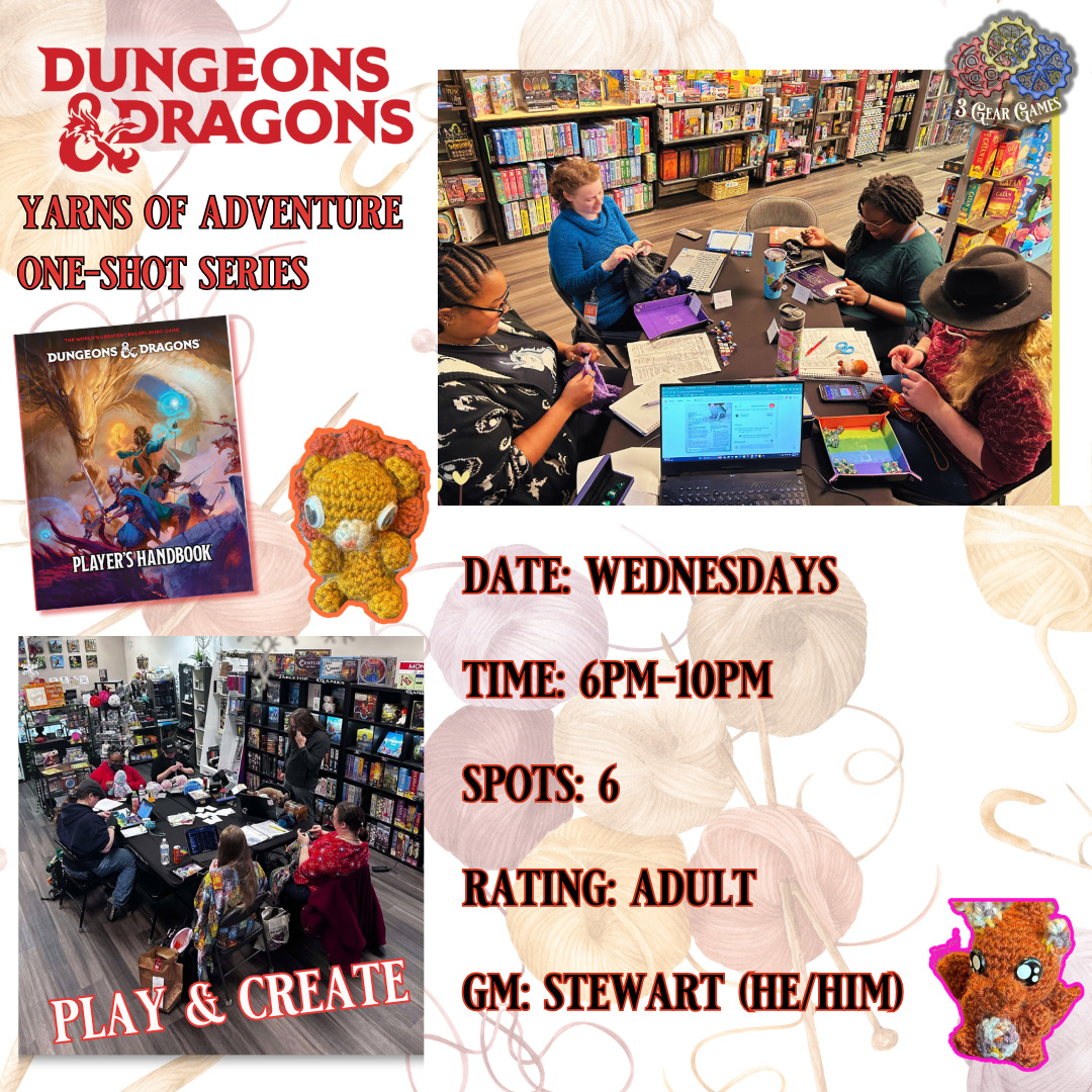 (Nov) Dungeons & Dragons One-Shot RPG: Yarns Of Adventure - 3 Gear Studios