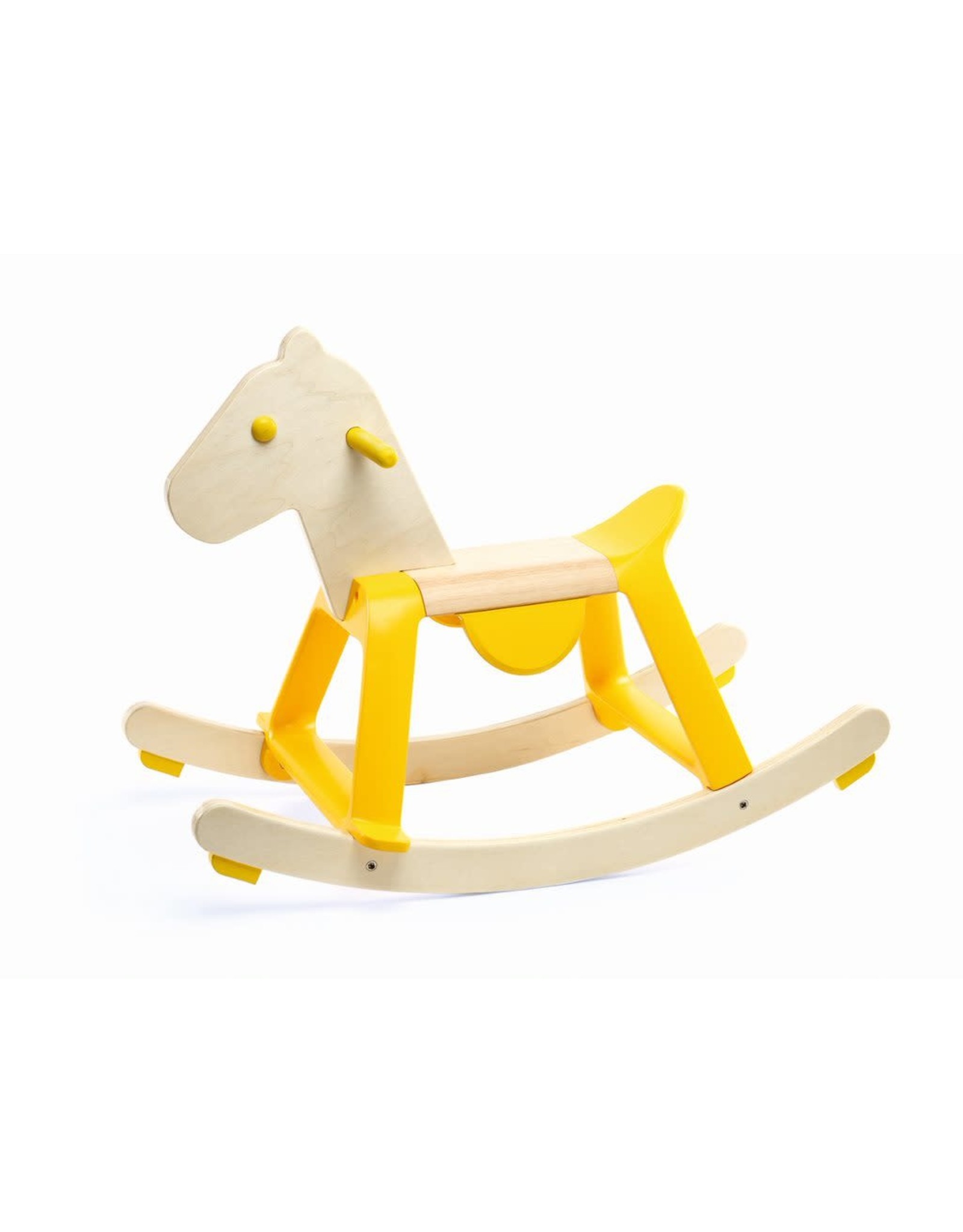 Yellow Rock’it Wooden Rocking Horse - Owls Hollow