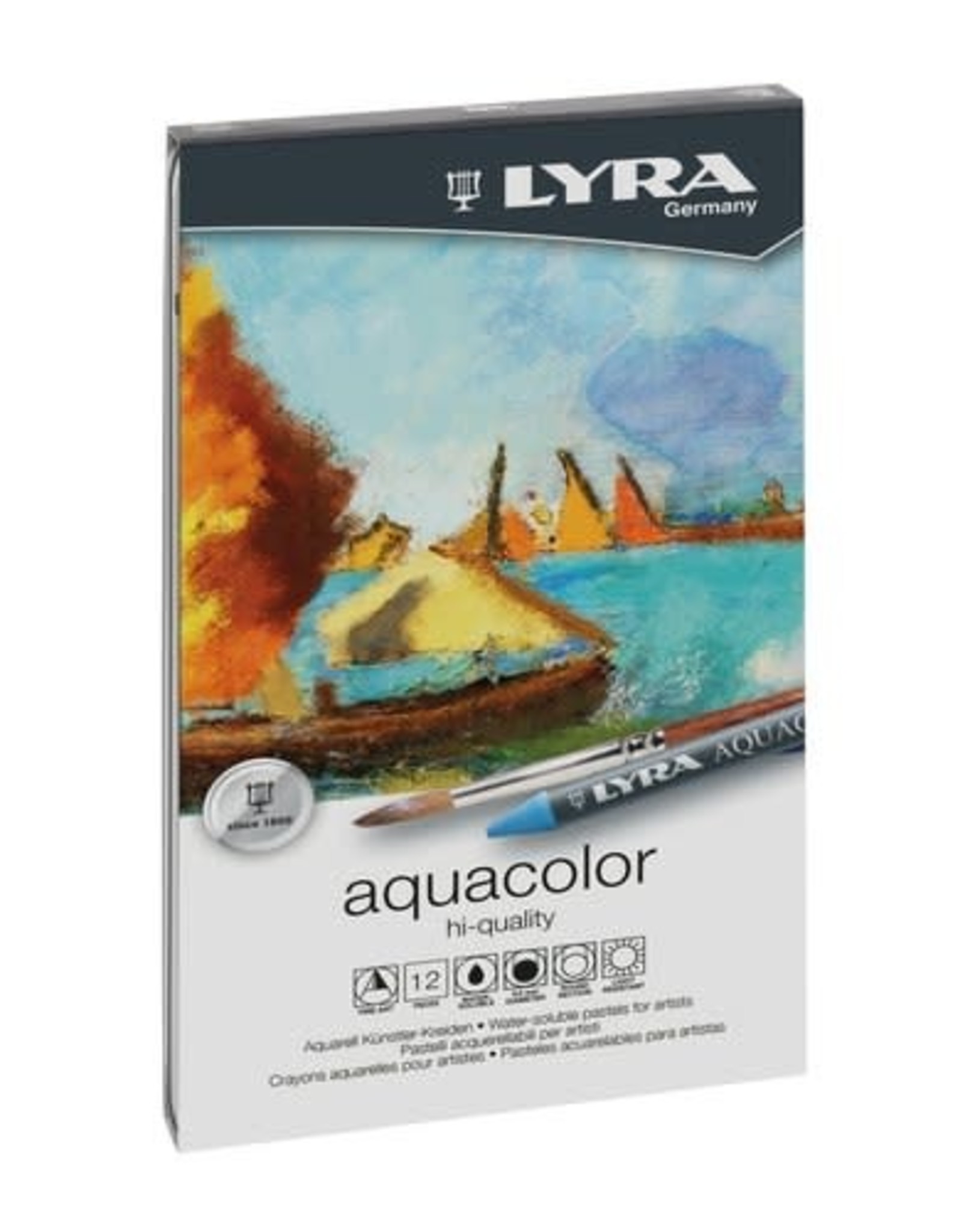LYRA Aquacolor Watersoluble Crayons 12pc - Owls Hollow