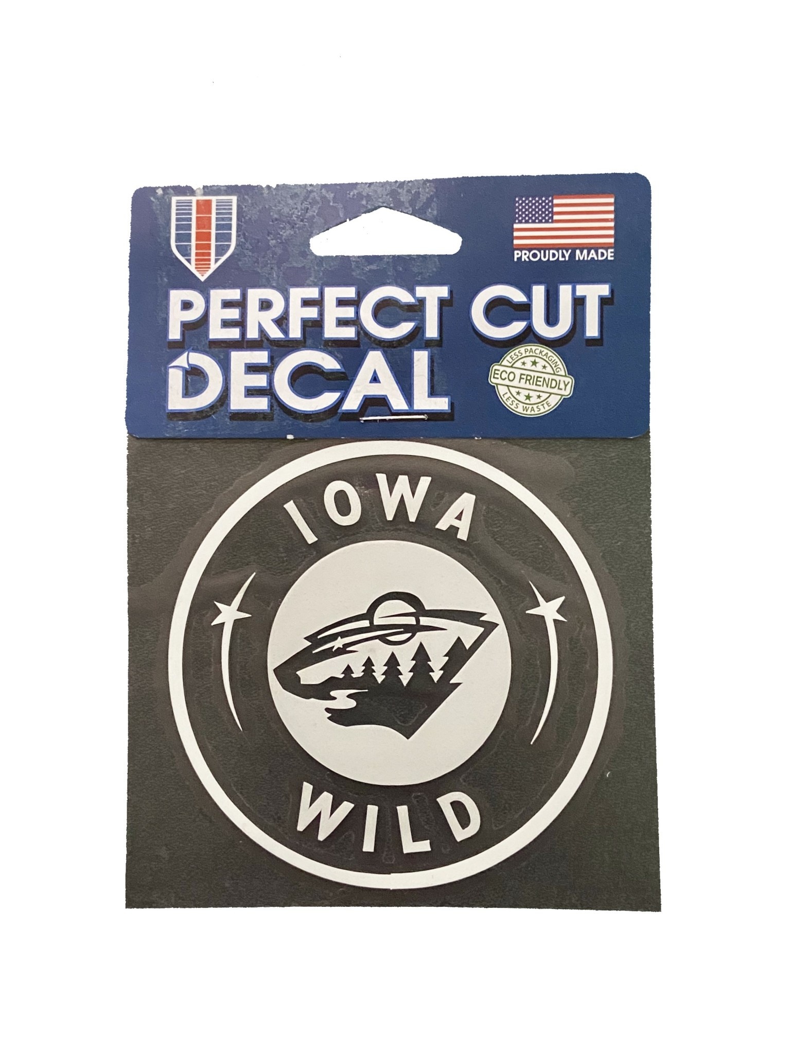 White cut out Decal - Iowa Wild Hockey Club