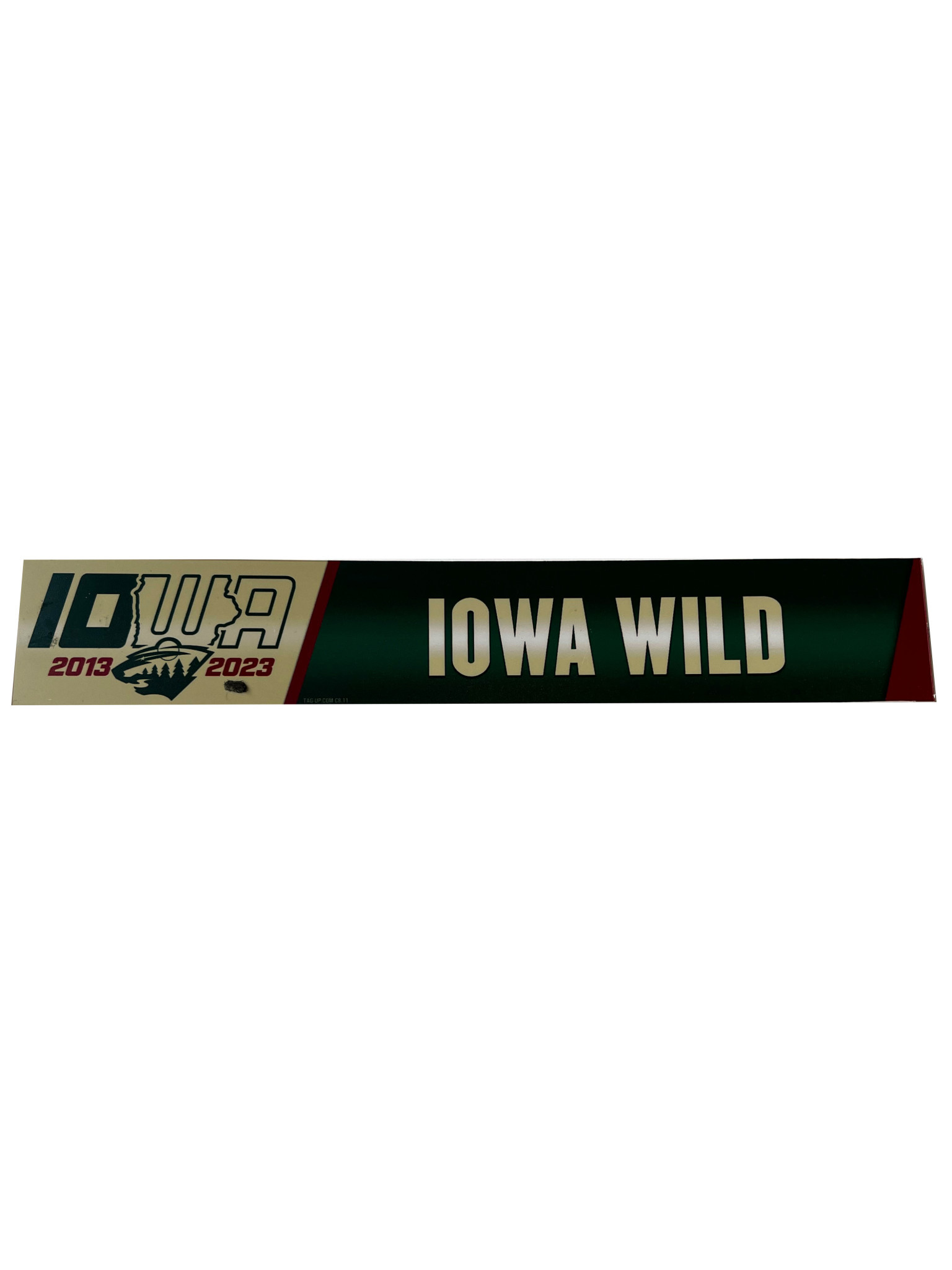 2022-23 Unsigned Road Nameplate Blank Iowa Wild - Iowa Wild Hockey Club