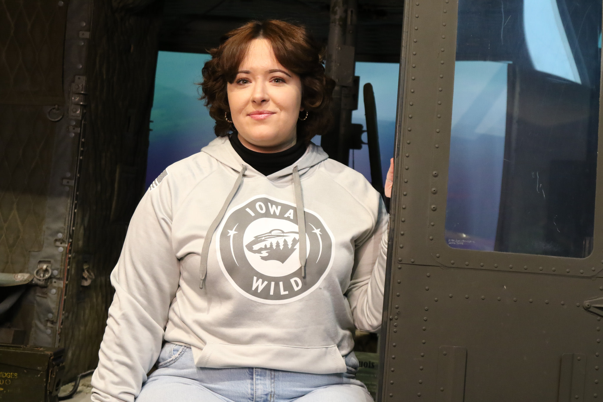 Glacier Gray Hurricane Terry Performance Hood - Iowa Wild Hockey Club