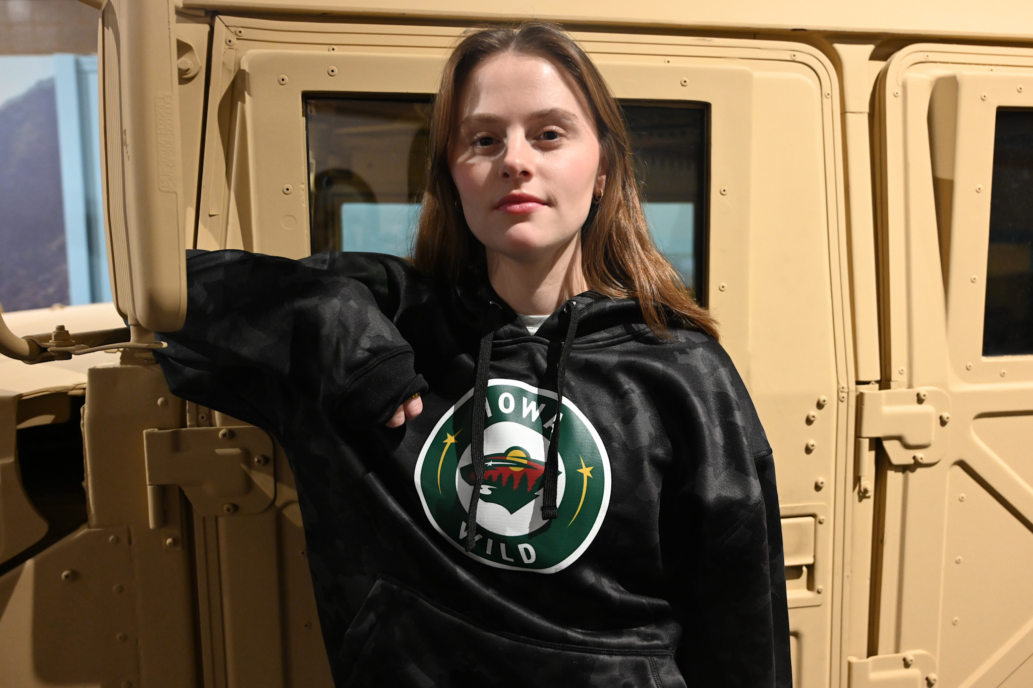 Black Camo Transit Hood - Iowa Wild Hockey Club