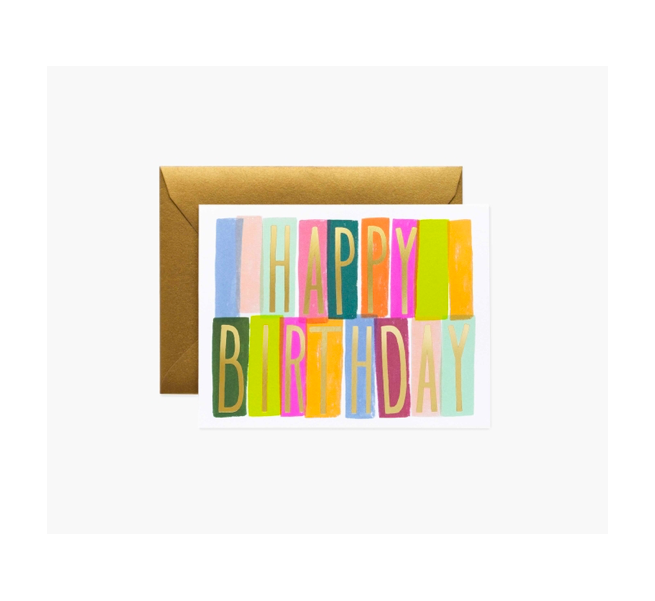Rifle Paper - Card / Happy Birthday, 4.25 x 5.5" - The Independent ...