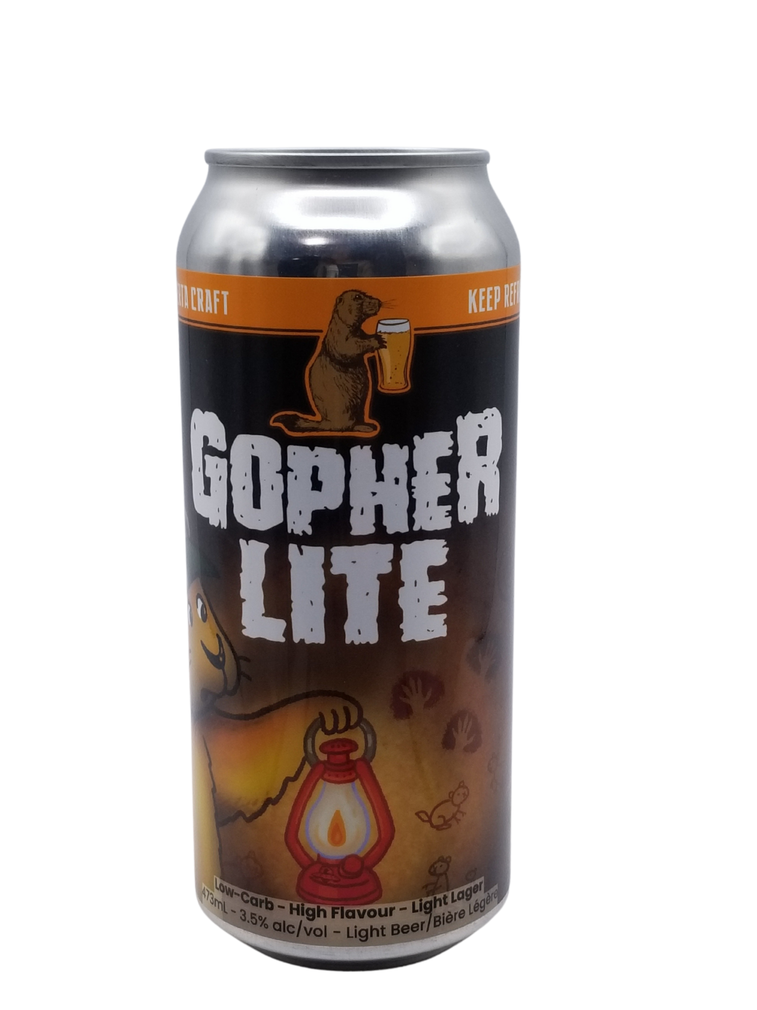 Prairie Dog Brewing Gopher Lite Light Lager 473ml - The Alberta Beer ...