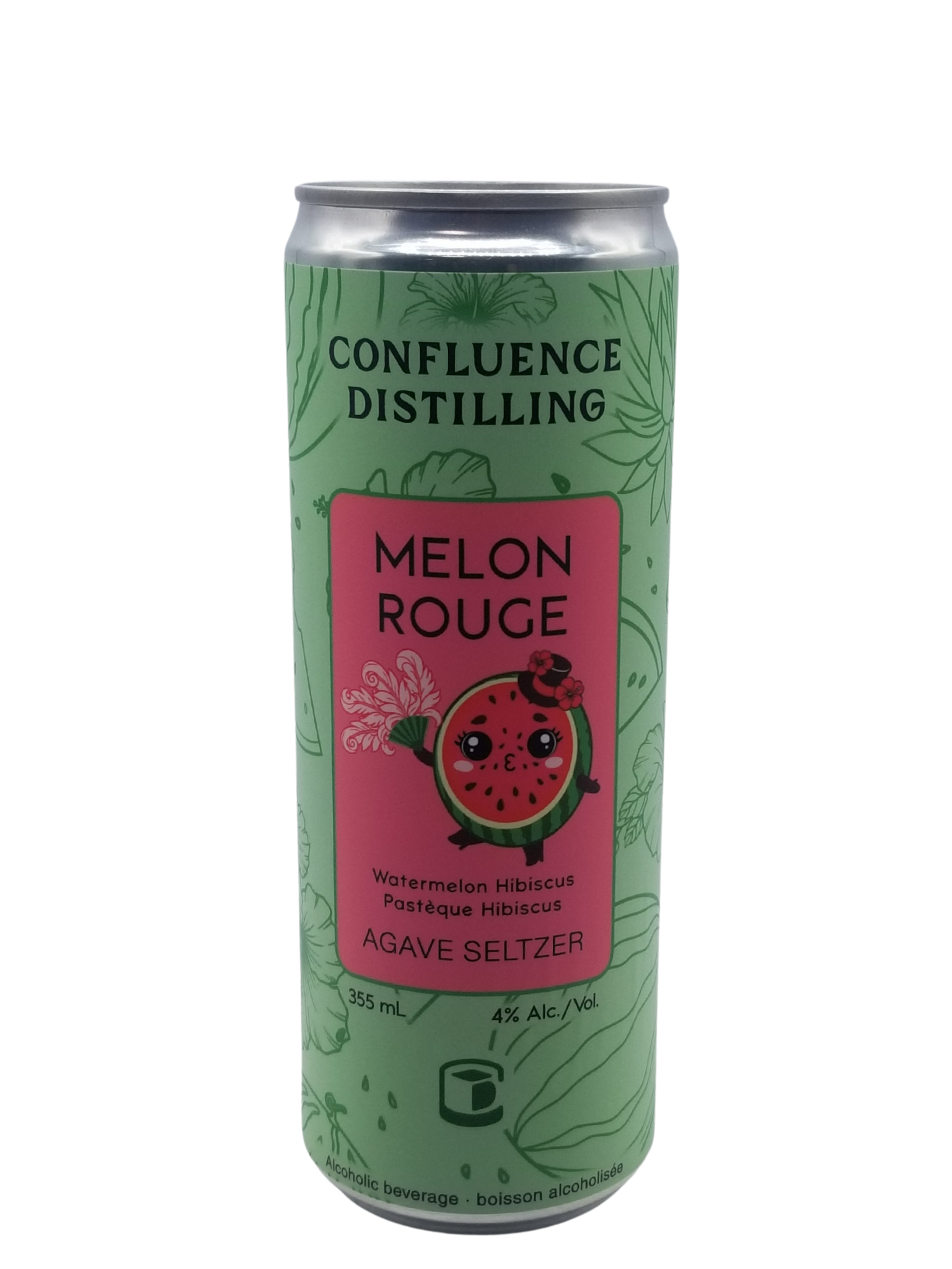 Confluence Distilling Melon Rouge Agave Seltzer 355ml - The Alberta ...