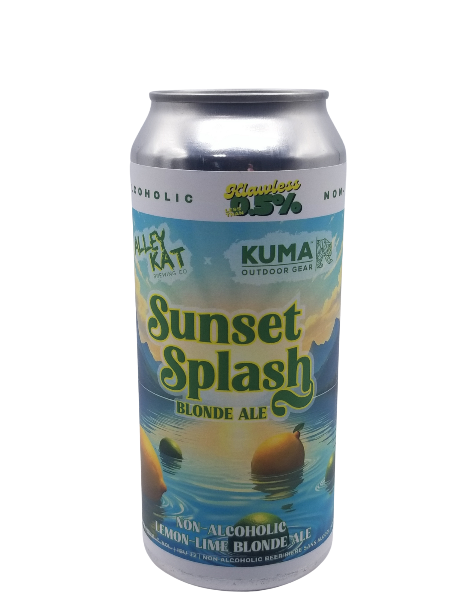 Alley Kat Brewing Sunset Splash Non-Alcoholic Lemon Lime Ale 473ml ...