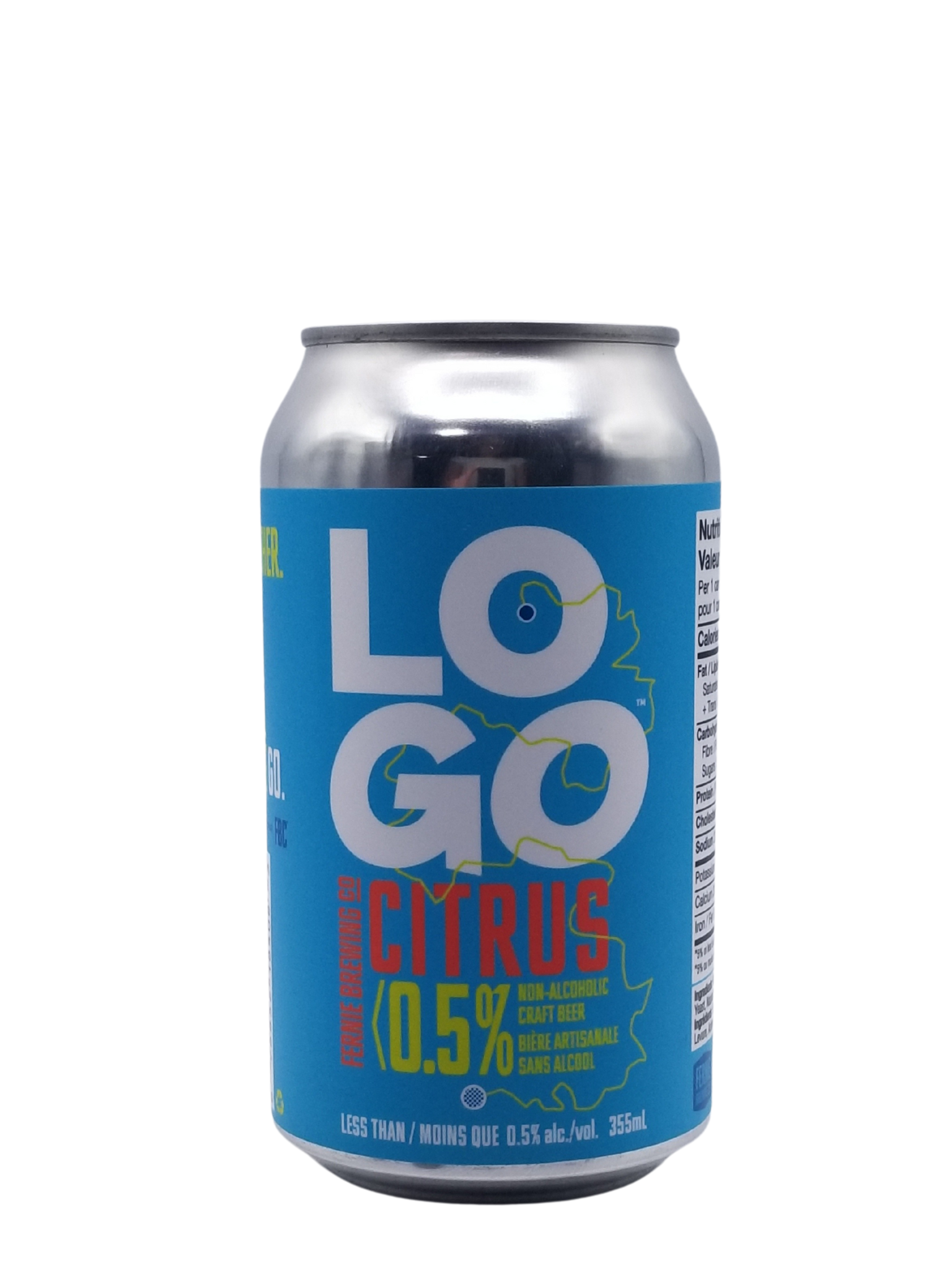 Fernie Brewing LOGO Non-Alcoholic Citrus 355ml - The Alberta Beer Exchange