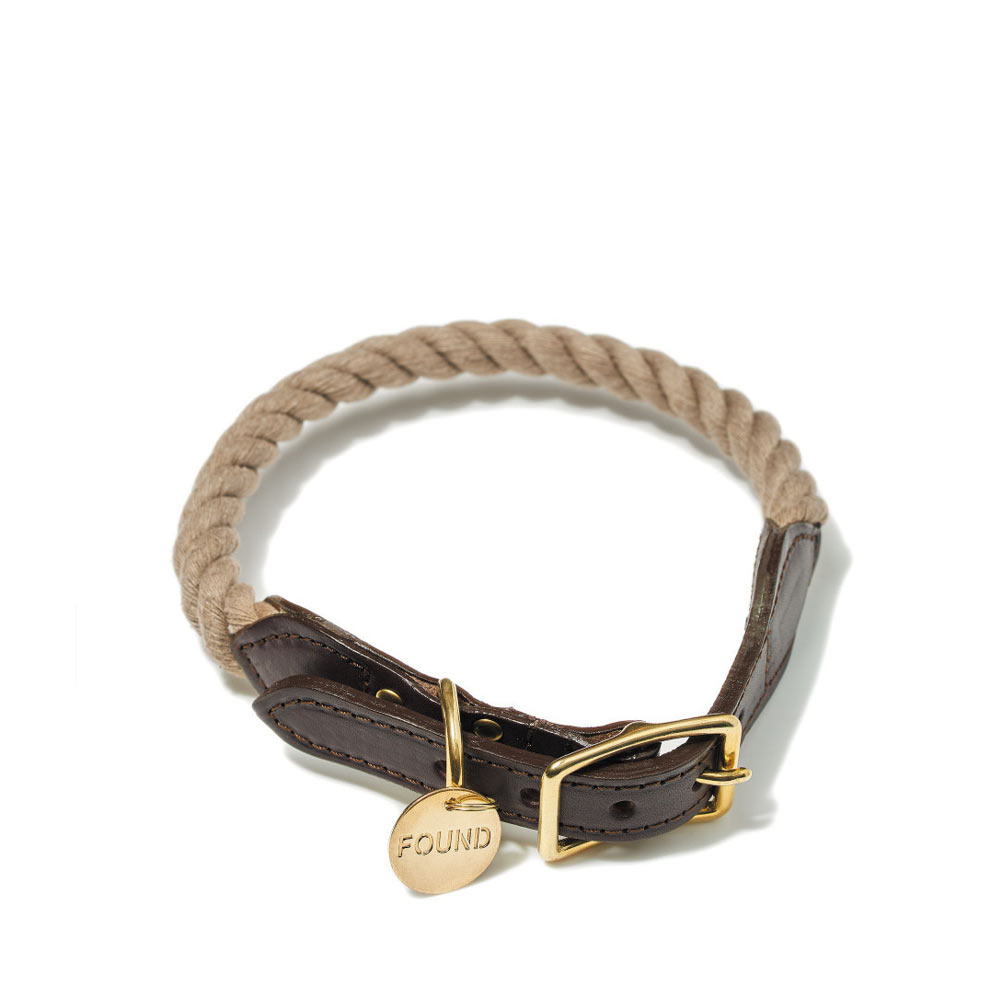 FMA Collar Rope Natural - Bones Pet Stores
