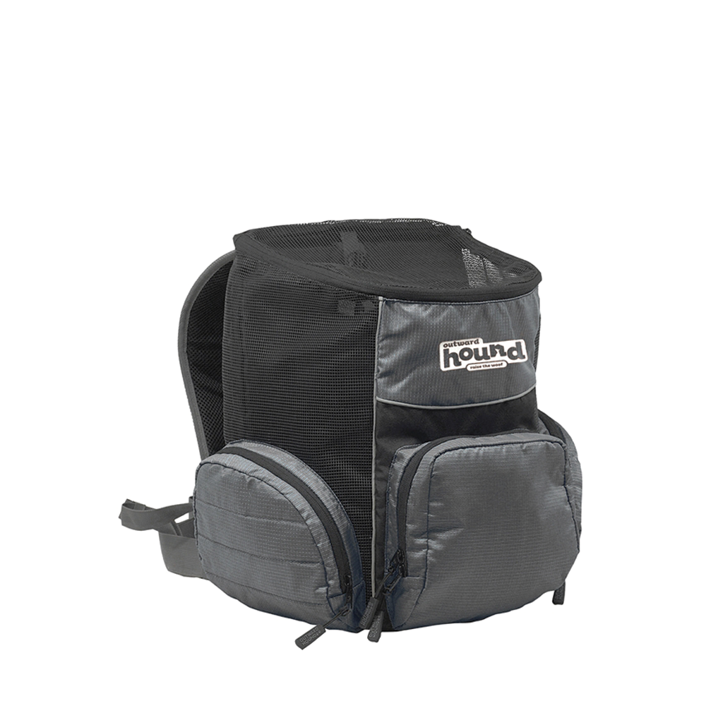 Outward Hound Backpack Carrier Gray Small - Bones Pet Stores