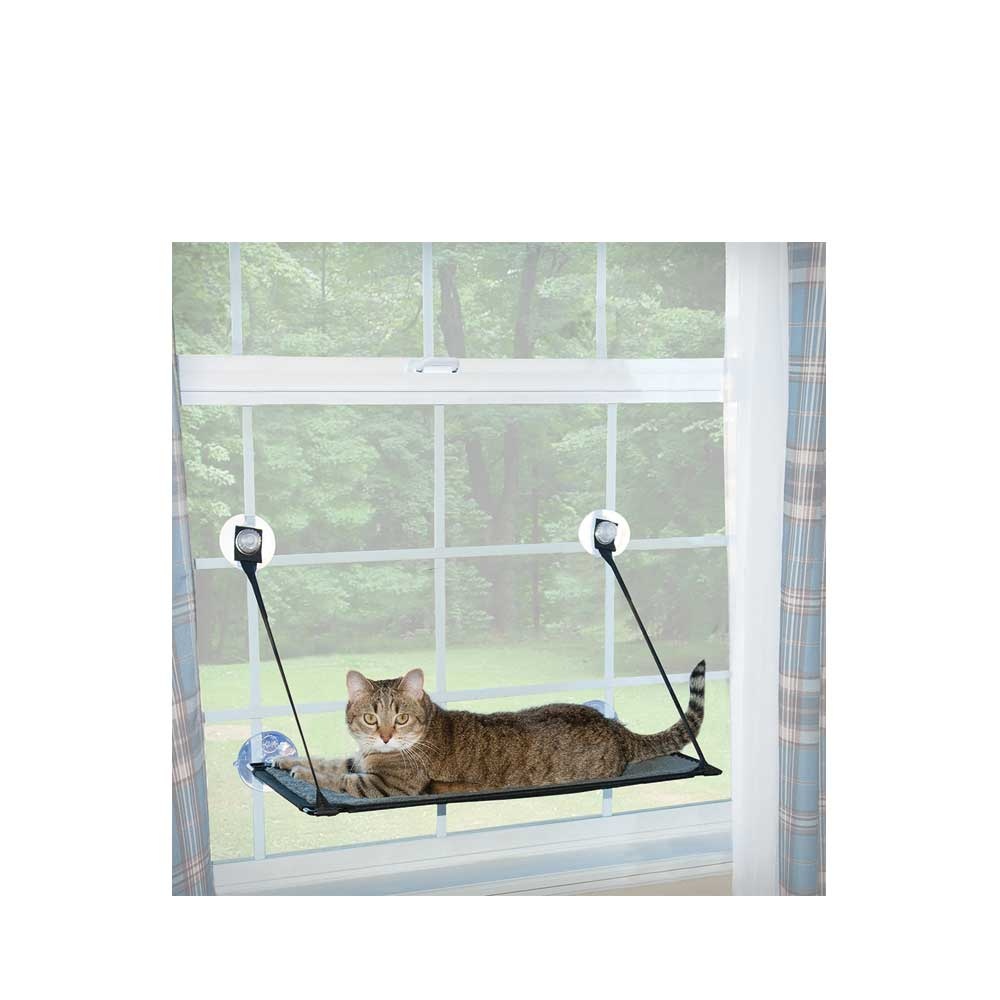 Kitty Sill EZ Mount Window Platform Tan 12x23in - Bones Pet Stores
