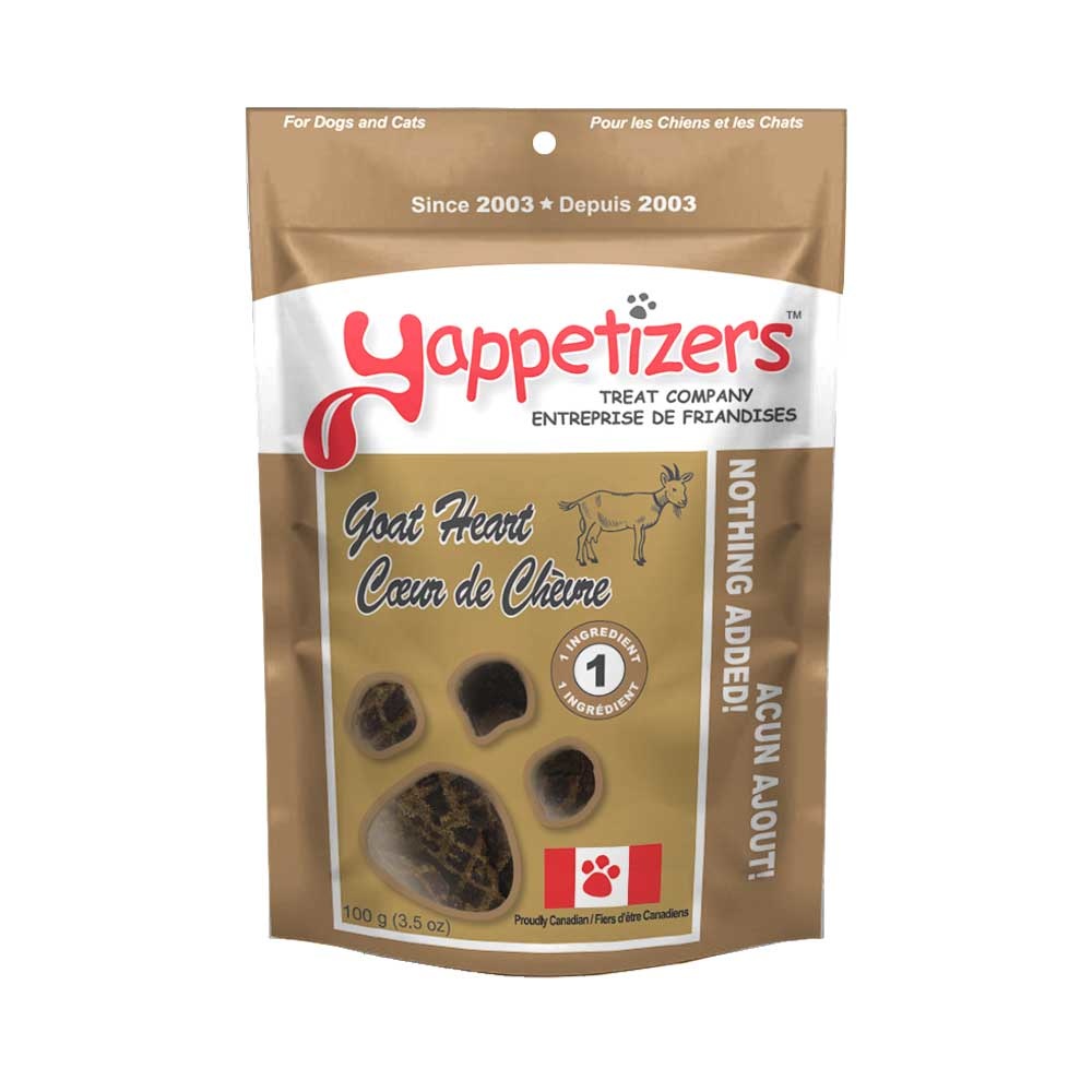 Yappetizers Goat Heart 85g - Bones Pet Stores