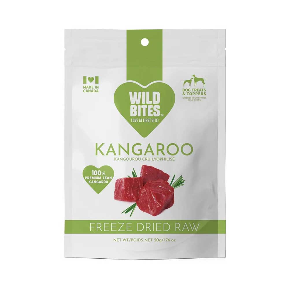 Wild Bites Freeze Dried Kangaroo 50g - Bones Pet Stores