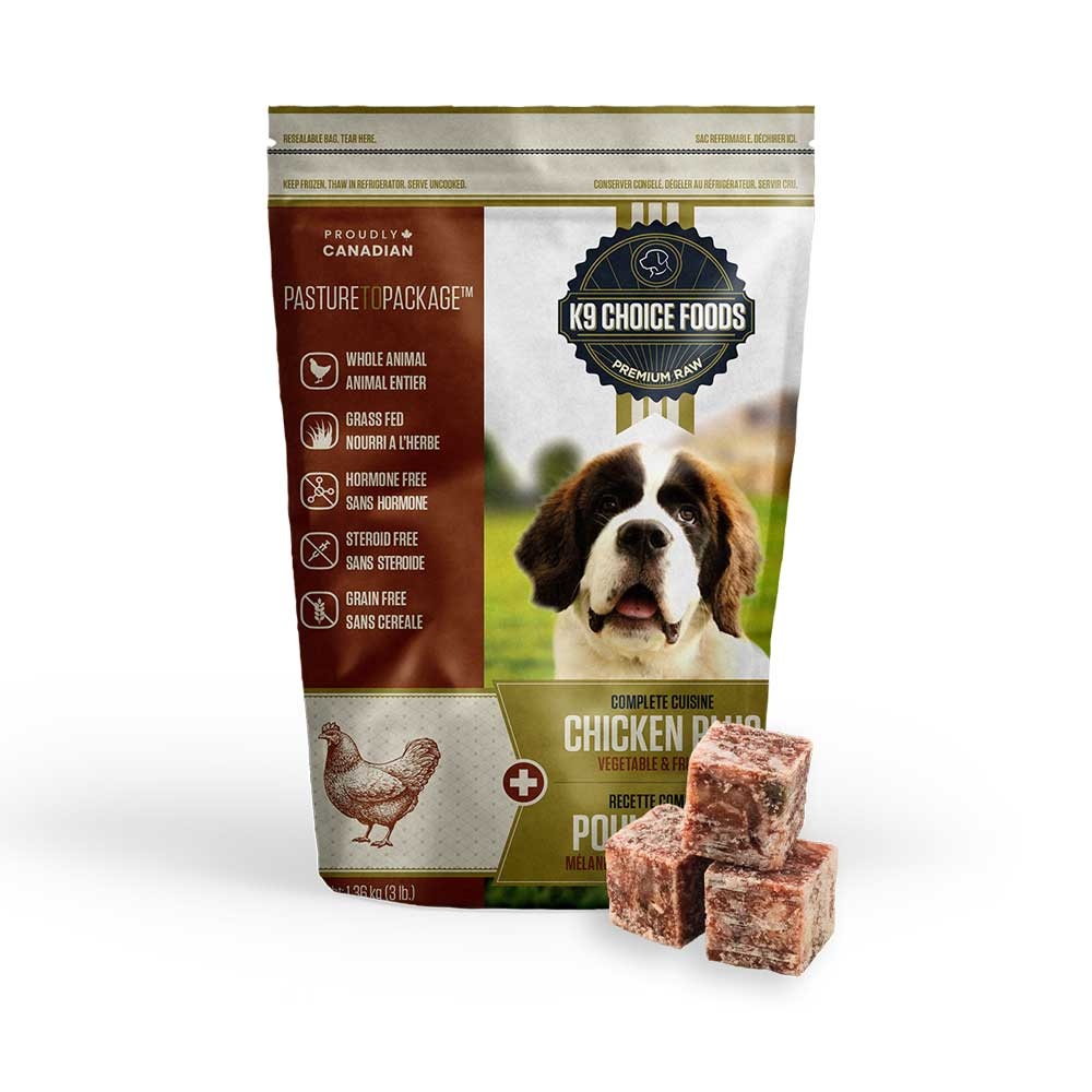K9 Choice Frozen Complete Cuisine Chicken Plus 3lb - Bones Pet Stores