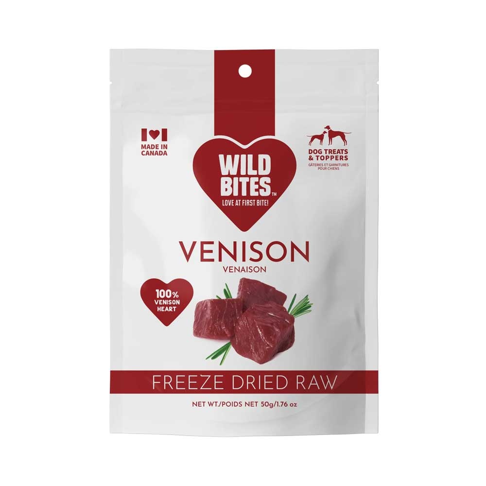 Wild Bites Freeze Dried Venison Heart 50g - Bones Pet Stores