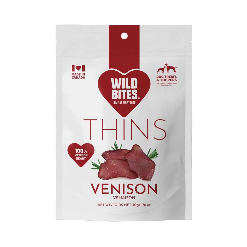 Wild Bites Venison Thins 50g - Bones Pet Stores