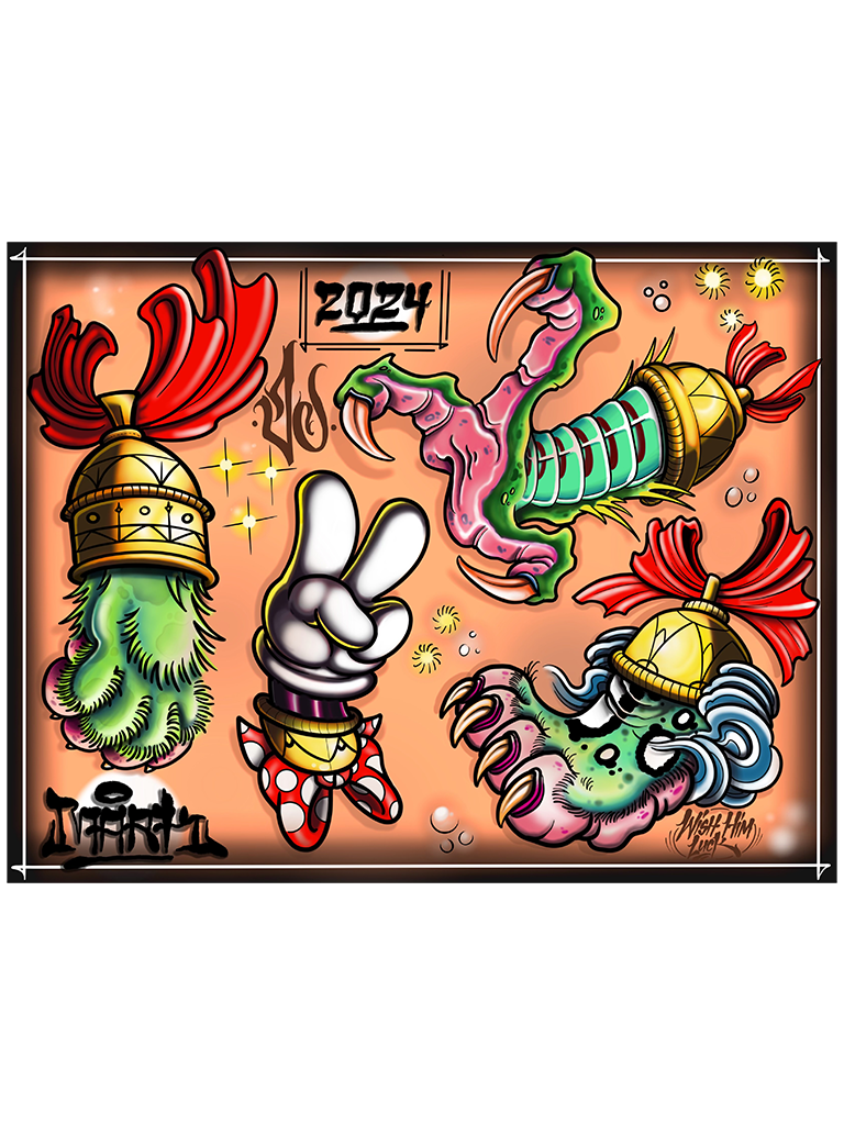 JC Lucky Print - Hart & Huntington Tattoo Co.