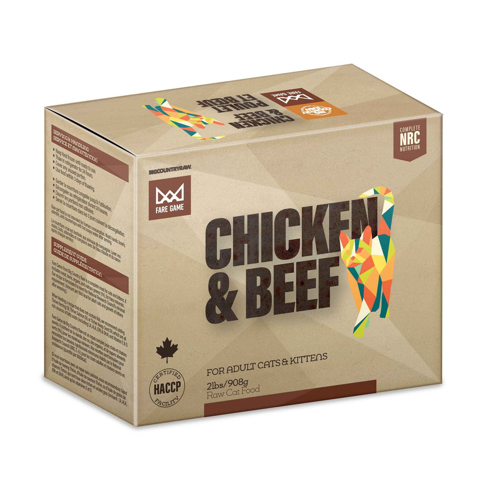 Fare Game Chicken & Beef 2lb (4 x 8oz) - Back To The Bone