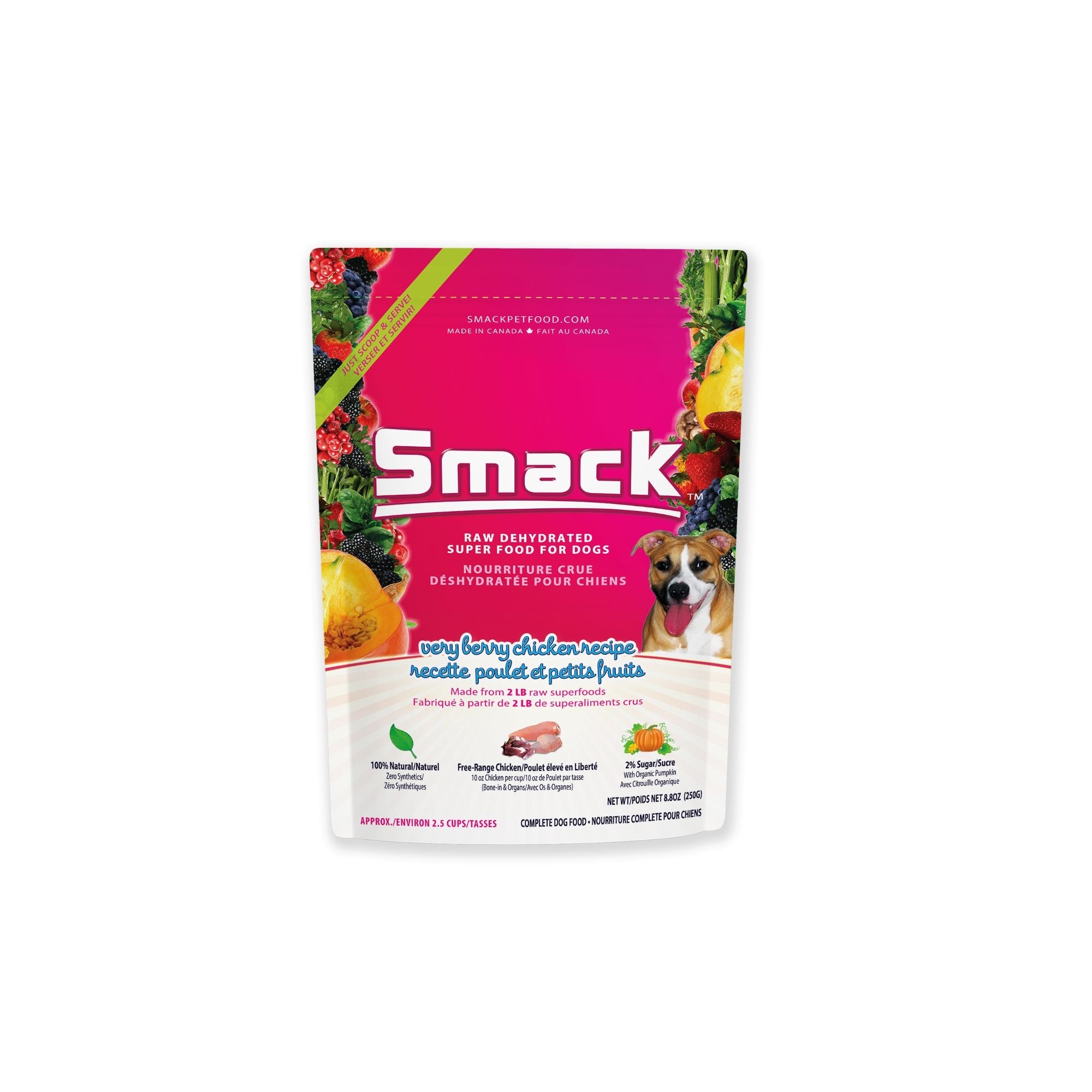 Smack Very Berry Chicken Raw Dog Food | Canadian-Made - Back To The Bone