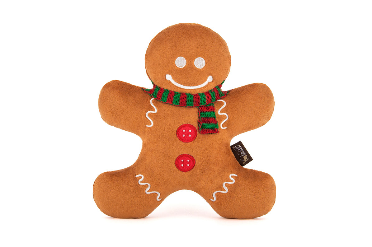 Gingerbread Man Plush Dog Toy - Back To The Bone