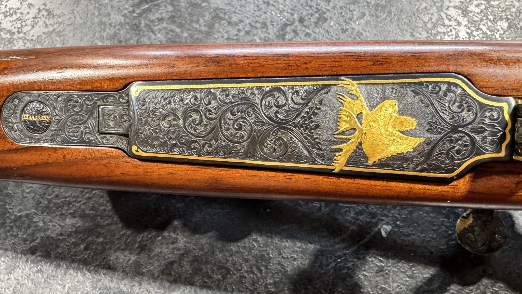 FN Mauser Custom 338-06 Gold Engraved w/Burris 1.5-6 Scope Engraved by ...