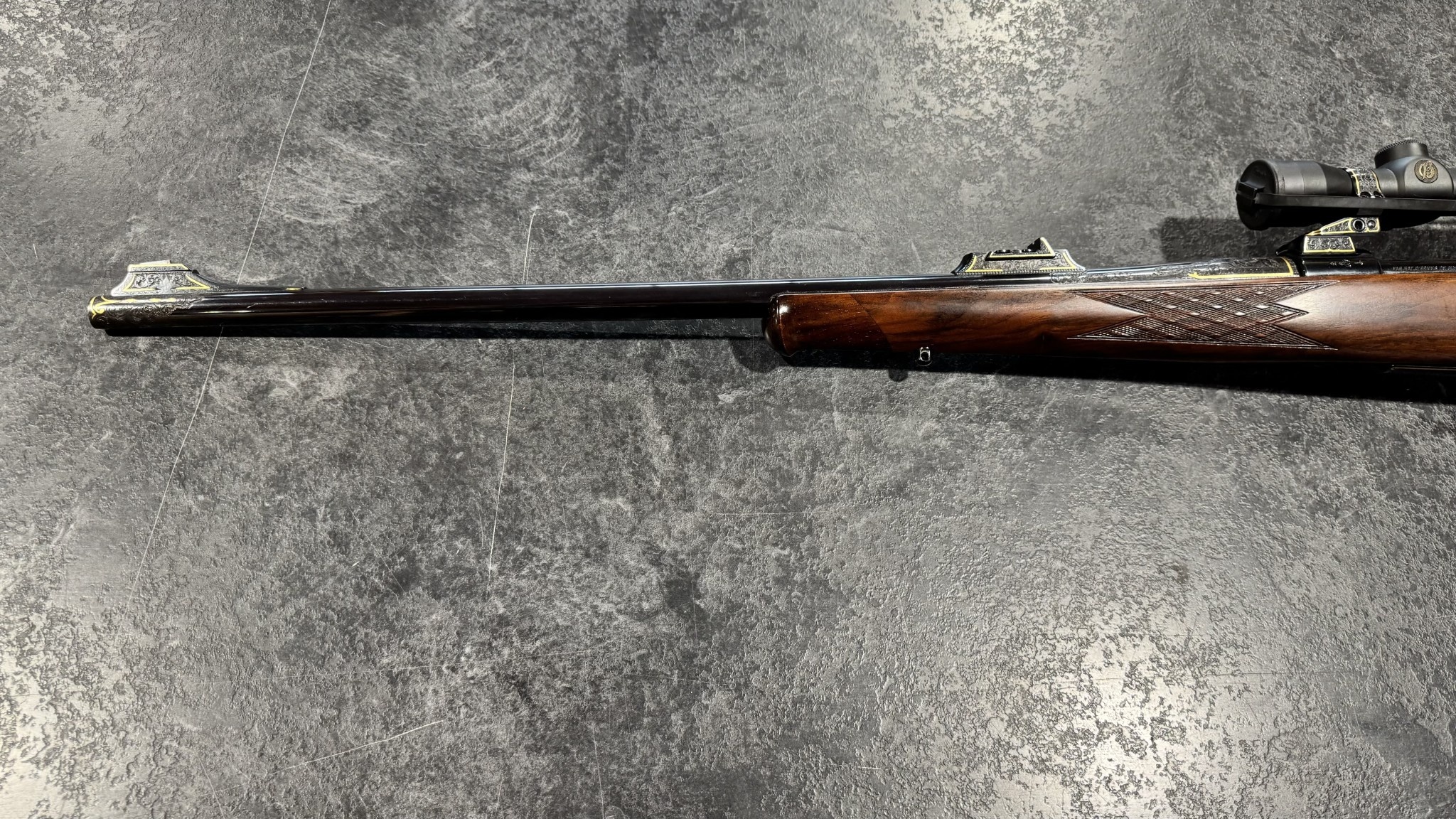 FN Mauser Custom 338-06 Gold Engraved w/Burris 1.5-6 Scope Engraved by ...