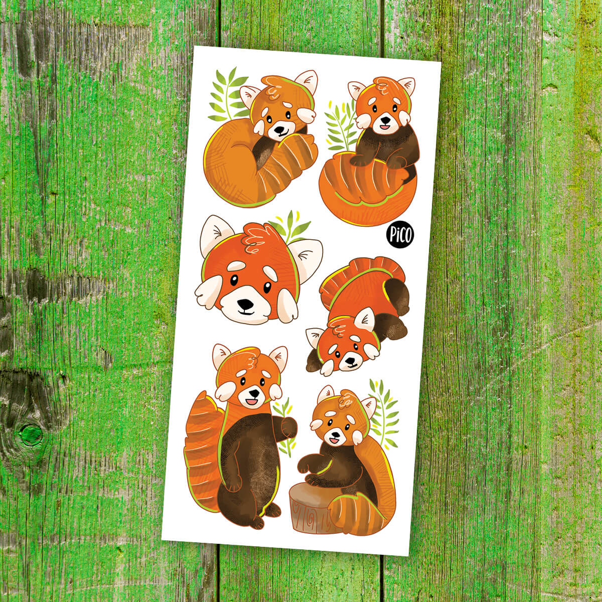 PICO TATOO - TATOUAGES TEMPORAIRES - LES DOUX PANDAS ROUX - Boutique ...