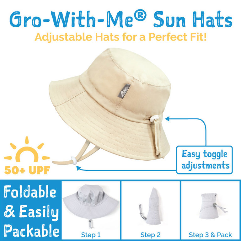 JAN & JUL - CHAPEAU SOLEIL AJUSTABLE BUCKET - SABLE - Boutique Patati & Patata