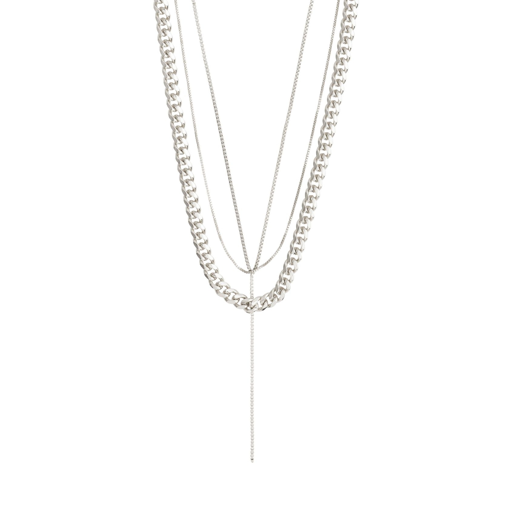 PILGRIM - COLLIER 3 EN 1 CREATE - PLAQUÉ ARGENT - Boutique Patati & Patata