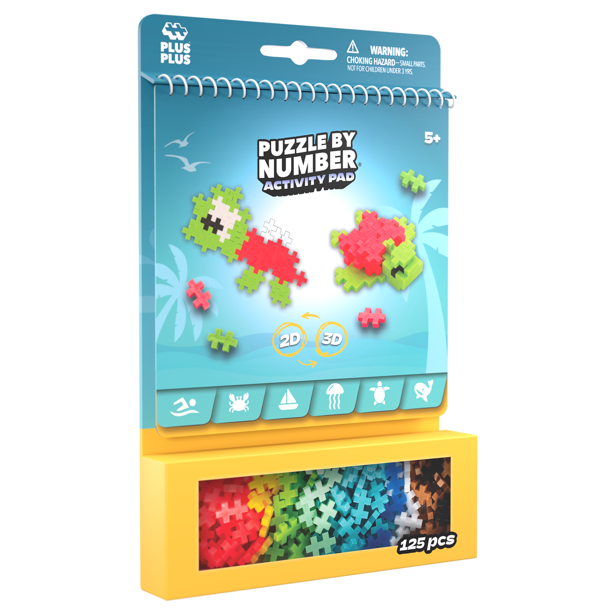 PLUS-PLUS - CARNET D'ACTIVITÉS 125MCX - OCÉAN - Boutique Patati & Patata