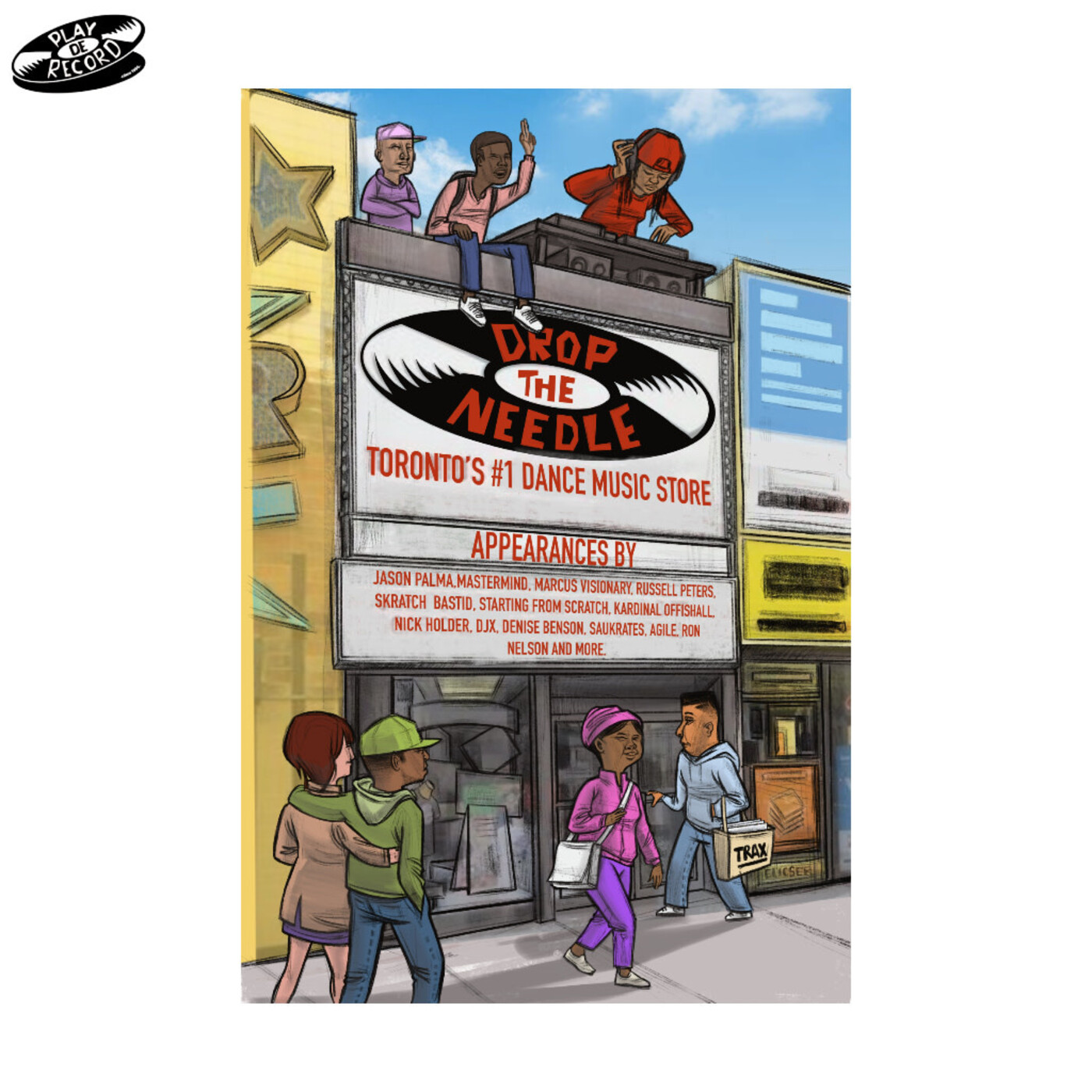 Drop The Needle Movie Poster 12"x18" (Cartoon) - Play De Record