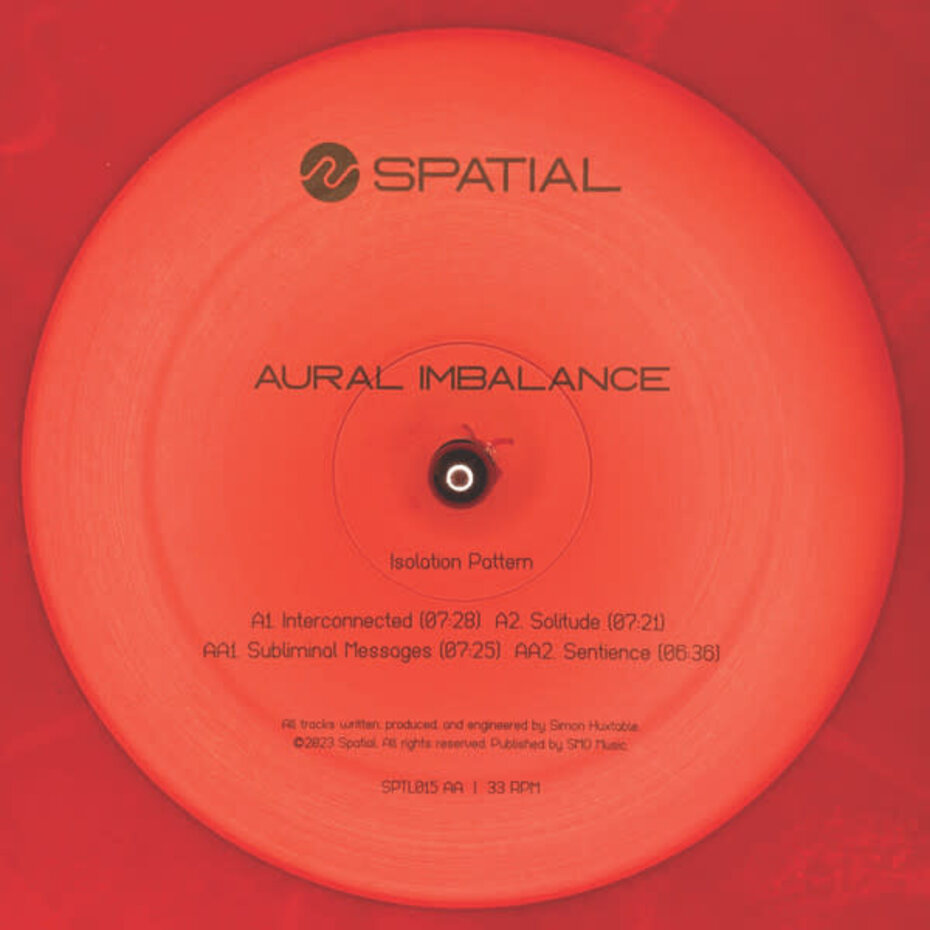 Aural Imbalance – Isolation Pattern 12" (2023, Spatial. Red Marbled ...