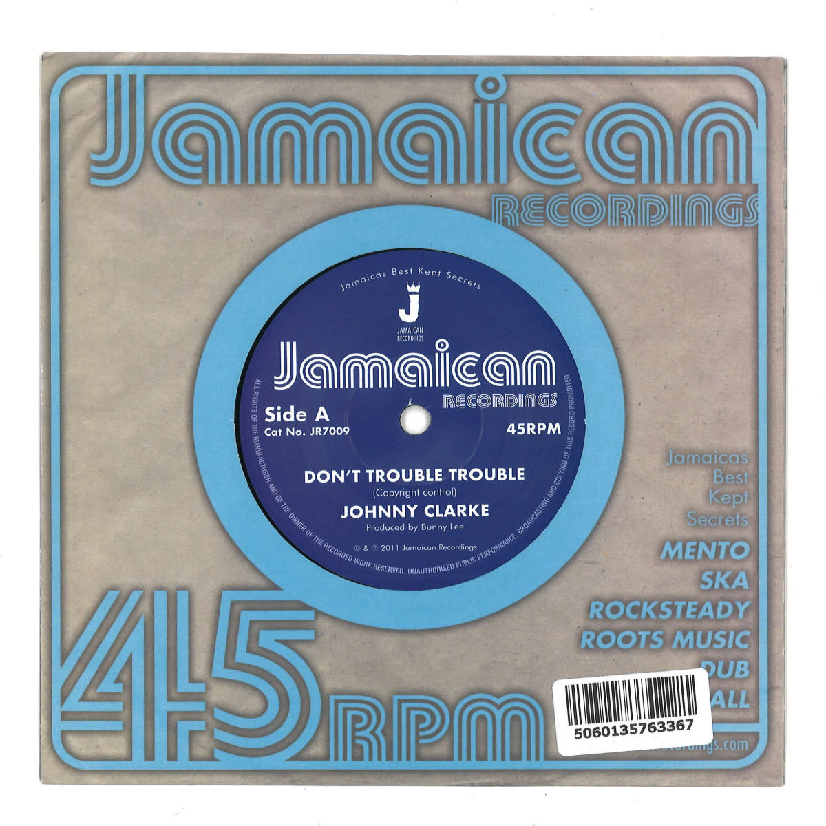 Johnny Clarke - Don't Trouble Trouble / Version 7" (2023) - Play De Record