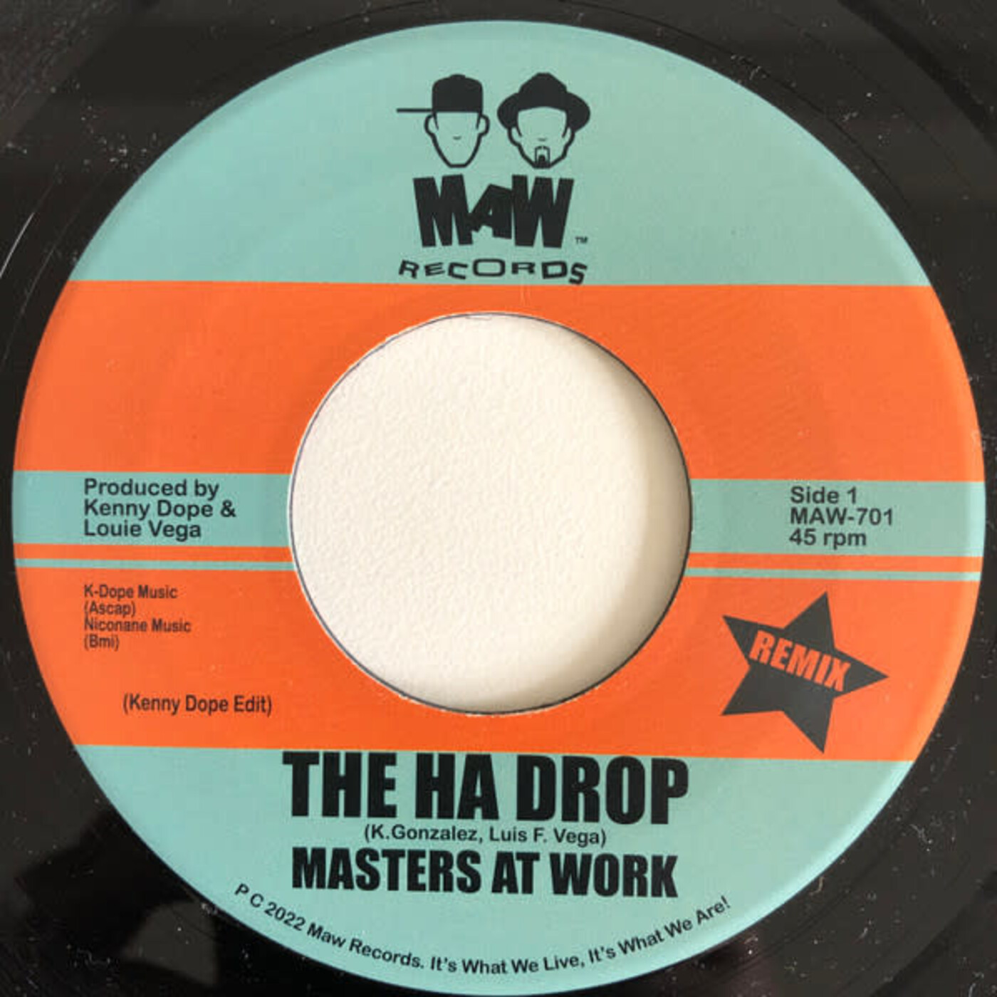Masters At Work – The Ha Drop 7" (2023, Limited Edition, MAW Records ...