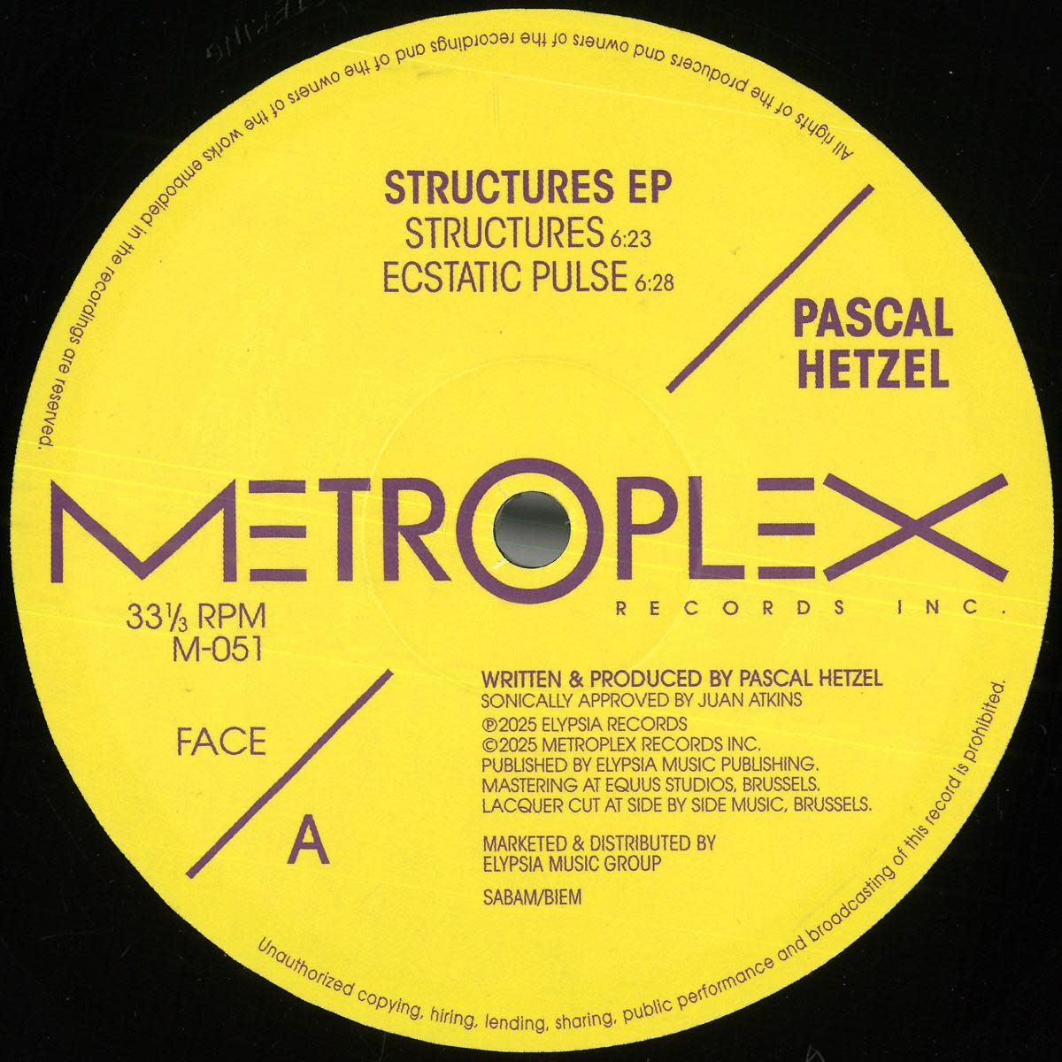 Pascal Hetzel – Structures EP 12" (2025, Metroplex) - Play De Record