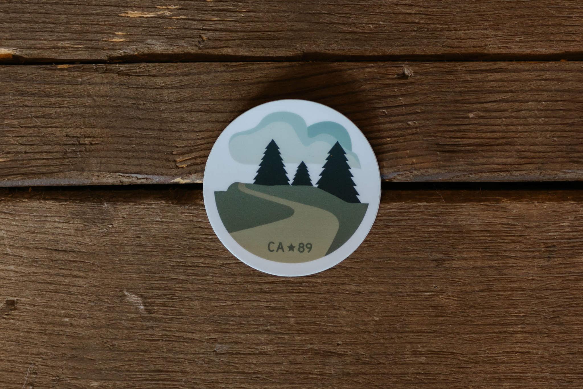 Small Sticker - Winding Road - California 89