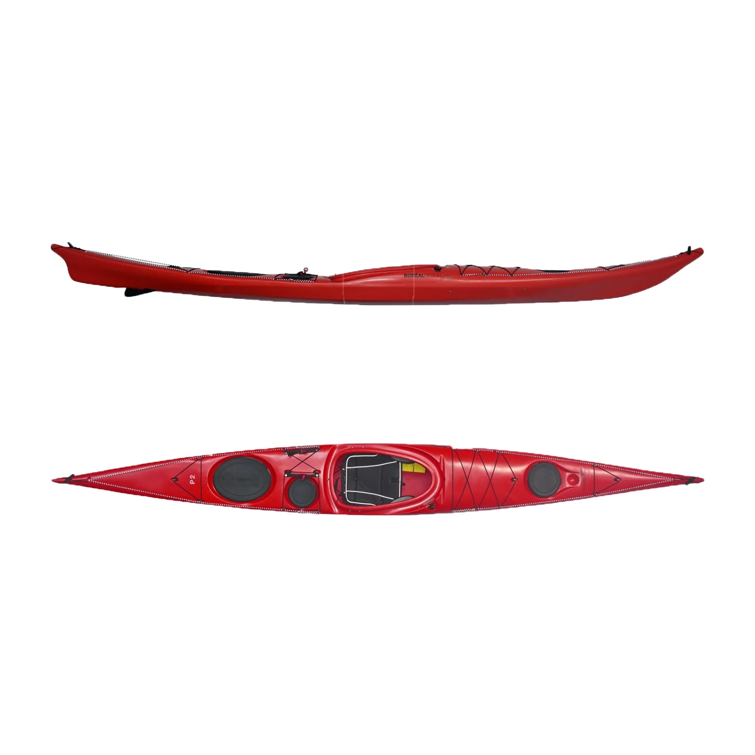 Boreal Designs Baffin P2 Kayak With Skeg, Red - Trailhead Paddle Shack