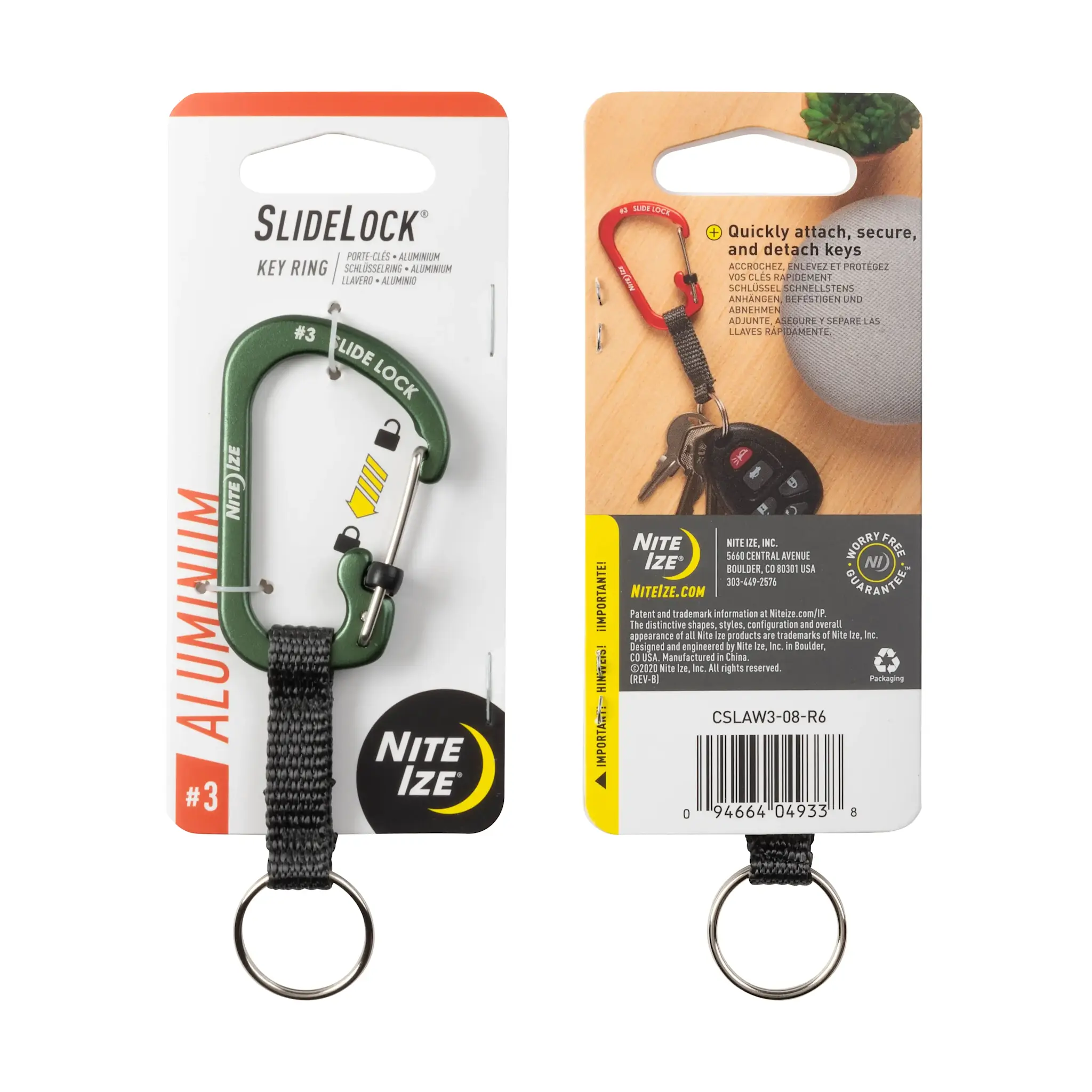 Nite Ize SlideLock Aluminum Key Ring - Trailhead Paddle Shack
