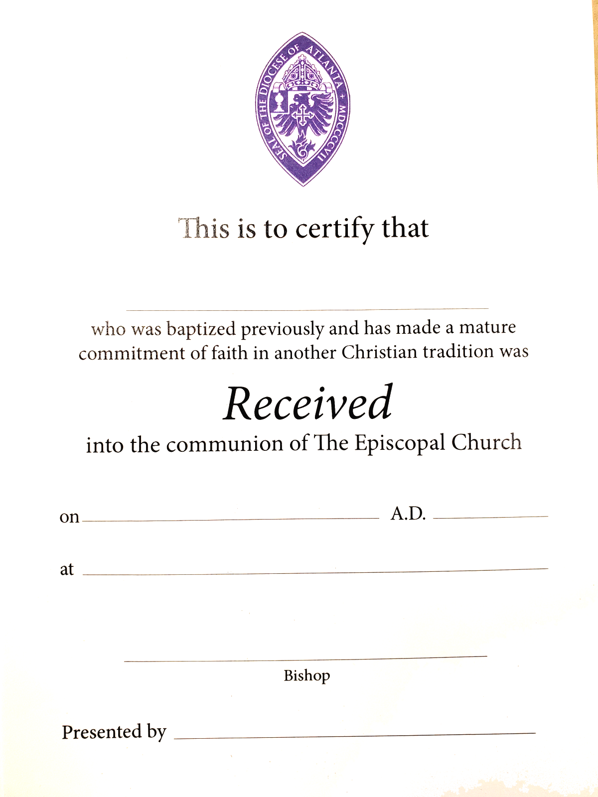 Certificates-Received (Shield) - The Cathedral Bookstore