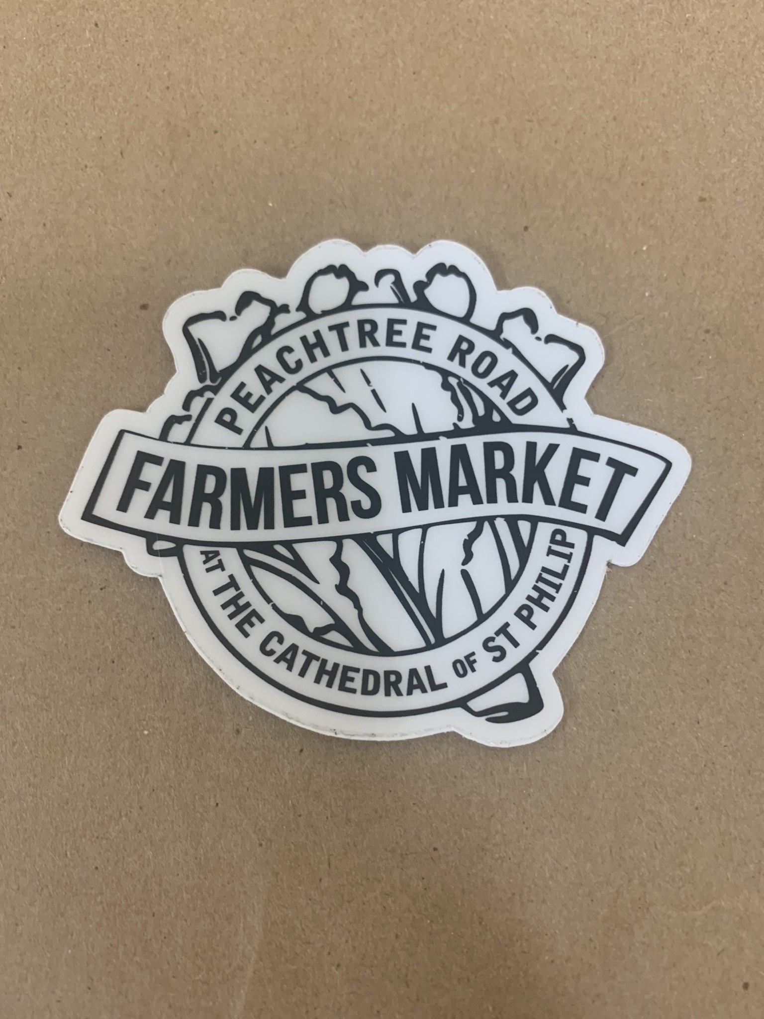 Peachtree Road Farmers Market Sticker - Black & White - The Cathedral ...