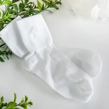White Unisex First Communion Dress Socks with Cross - The Cathedral ...