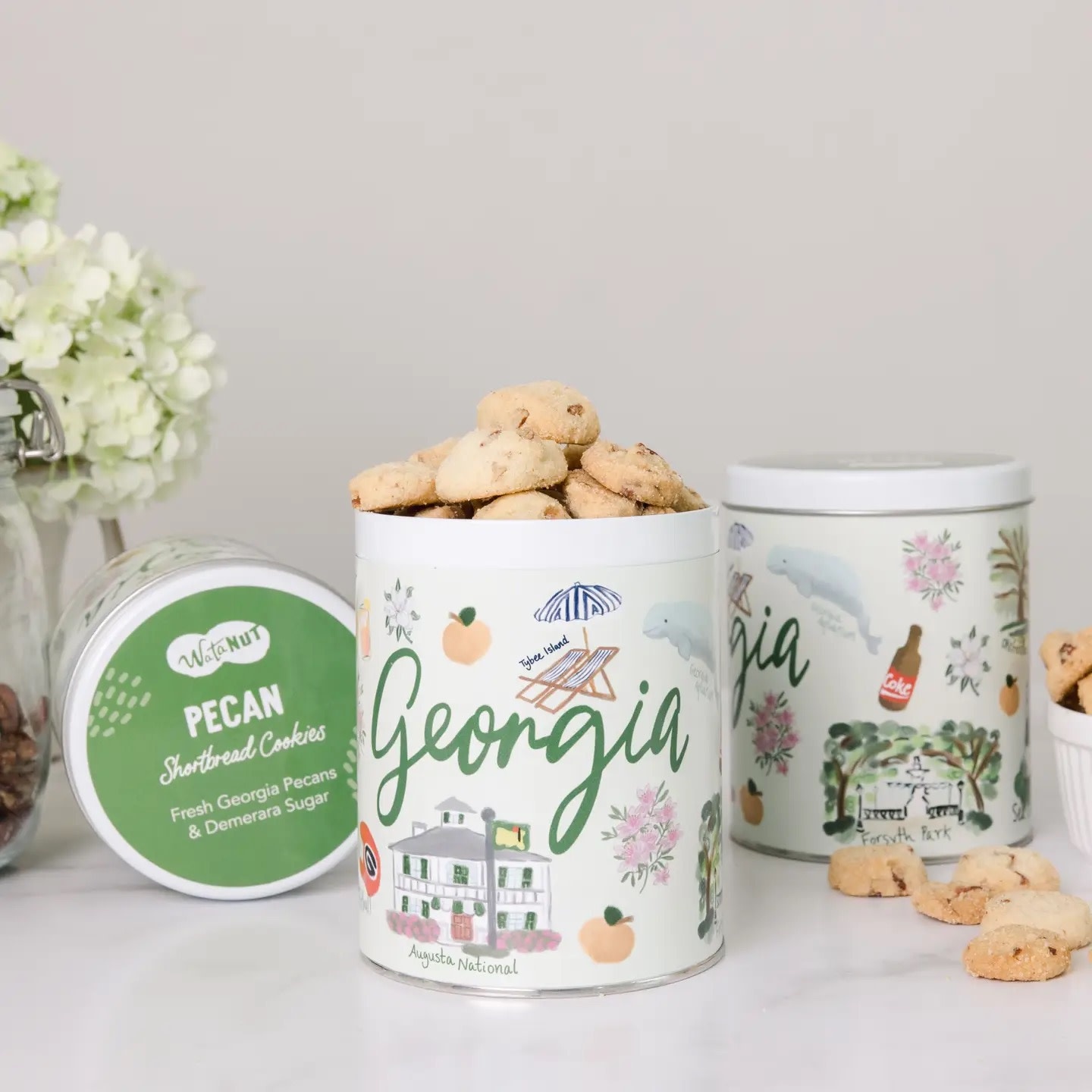 Georgia Gift Tin Cheddar Cocktail Cookies - The Cathedral Bookstore