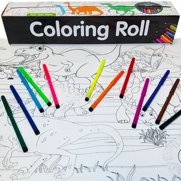 Reusable Jumbo Coloring Roll w/ Markers - Dinosaur Explore! - The ...