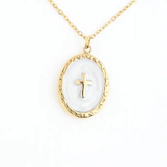 Shine Bright Cross Pendant in Ivory - The Cathedral Bookstore