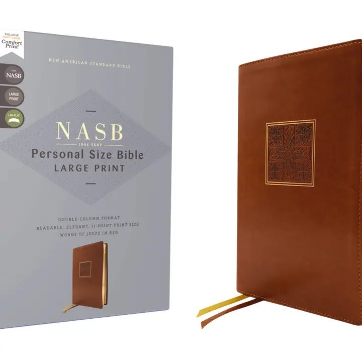 Nasb, Personal Size Bible, Rl Large Print, Leathersoft Brown - The ...