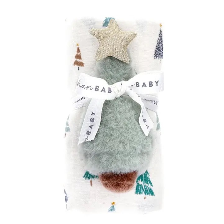 Swaddles with Plush Rattle - Trees - The Cathedral Bookstore